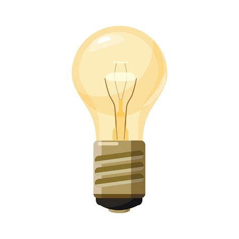 Glowing Yellow Light Bulb Icon Cartoon Style 14609000 Vector Art At
