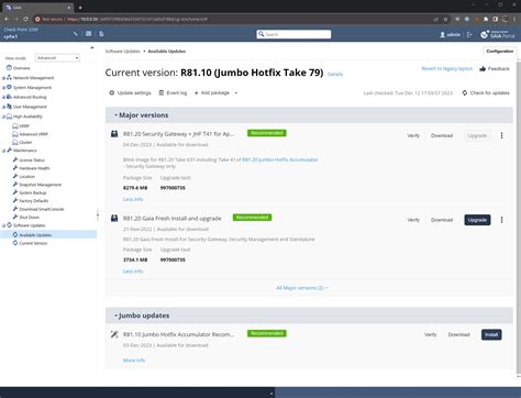 Kudos On New Software Update Ui In Gaia Console R Check Point