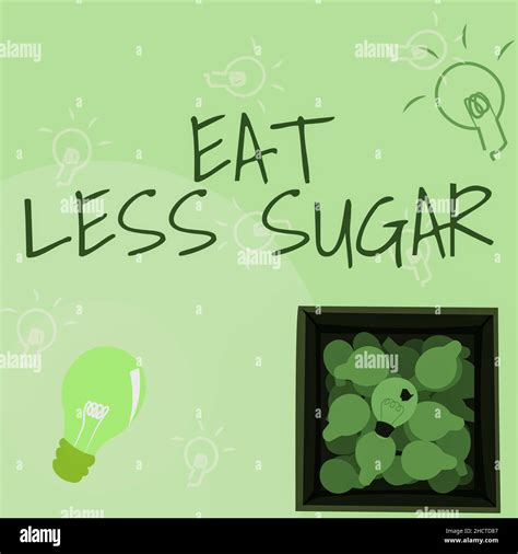 Hand Writing Sign Eat Less Sugar Business Showcase Reducing Sugar