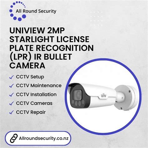 Uniview 2mp Starlight License Plate Recognition Lpr Ir Bullet Camera