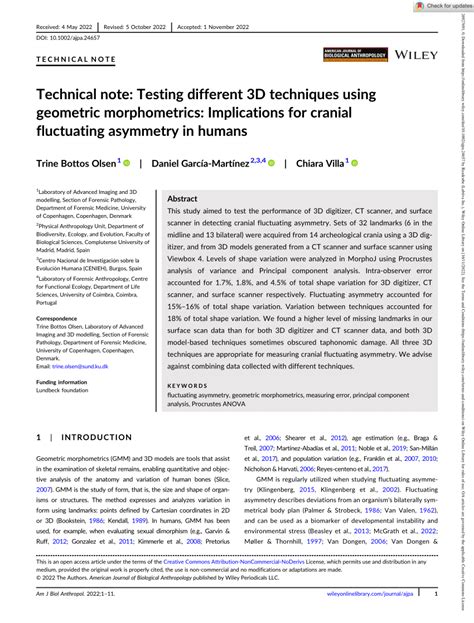 Pdf Technical Note Testing Different 3d Techniques Using Geometric