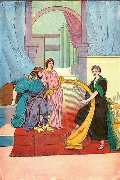 David Plays The Harp For King Saul I Samuel 1623 Date 1905 1916