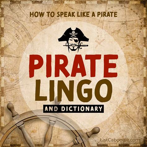 Pirate Lingo Learn How To Talk Like A Pirate Matey