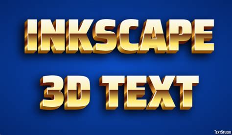 inkscape 3d text text effect and logo design font