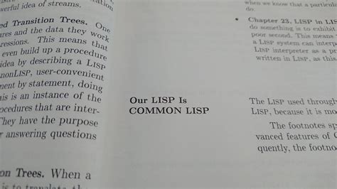 Mgrs Weblog Motto Our Lisp Is Common Lisp