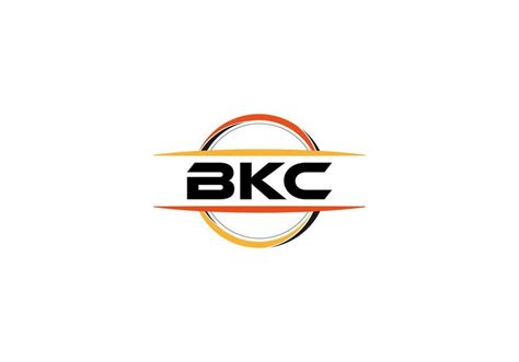 Bkc Letter Royalty Ellipse Shape Logo Bkc Brush Art Logo Bkc Logo For