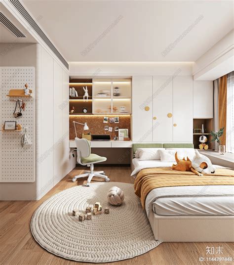 现代儿童房榻榻米3d模型下载【id 1144797448】 知末3d模型网