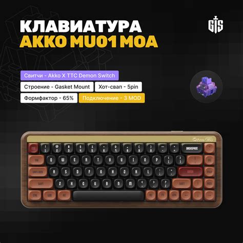 Механическая игровая клавиатура Akko MU01 MOA, Akko X TTC Demon Switch ...