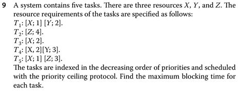 Solved 1 2• 9 A System Contains Five Tasks There Are Three