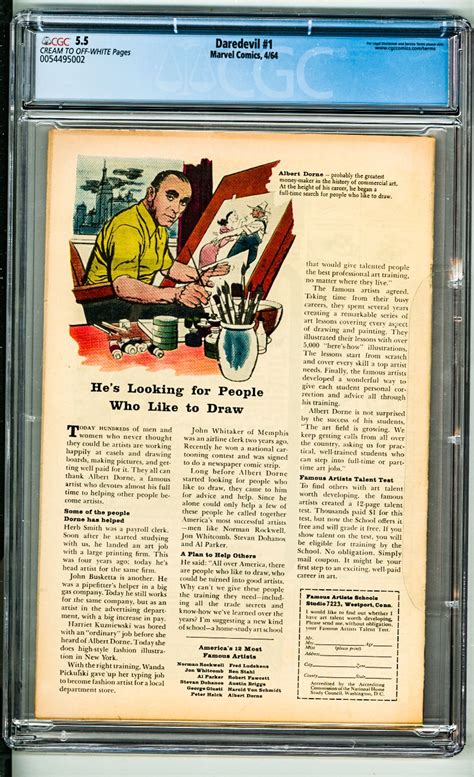 Daredevil 1 1964 Cgc 5 5 1st Appearance Of Daredevil Comic Books