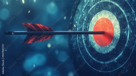 Clear Strategy Concept With A Stylized Arrow Hitting A Target Symbolizing Success And Planning