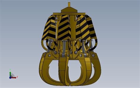 液压抓斗 Solidworks 2012 模型图纸下载 懒石网