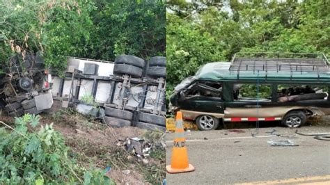 Impresionante Accidente Entre Un Camión Y Un Bus De Pasajeros Deja