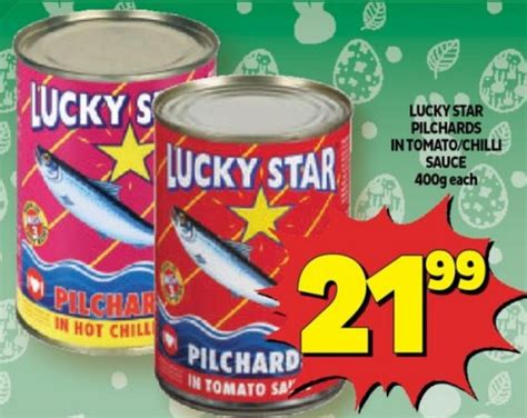 Lucky Star Pilchards In Tomatochilli Sauce 400g Each Offer At Usave