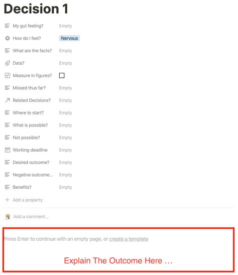 How I Created A Decision Making Database In Notion — Red Gregory
