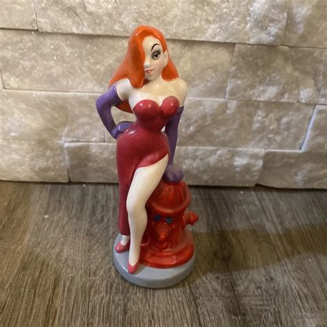 Disney Jessica Rabbit Ceramic Figurine With Red Dress
