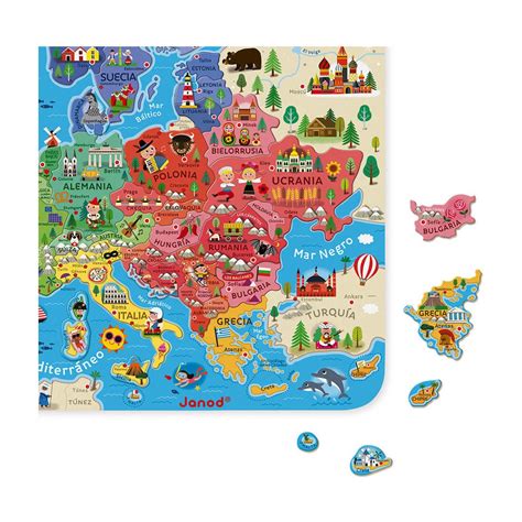 Puzzle Magnétique Carte Magnétique Europe Janod