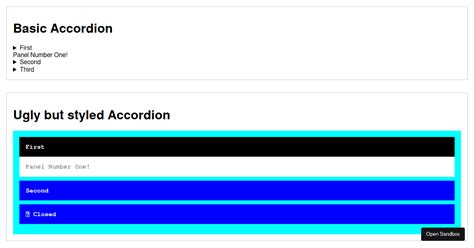 Headless Accordion Codesandbox