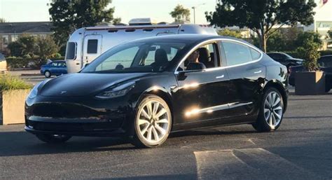 First Photo Of Tesla Model 3 Production Car Musk Ted Rights To