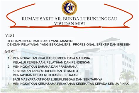 Visi Misi Rs Ar Bunda Lubuklinggau