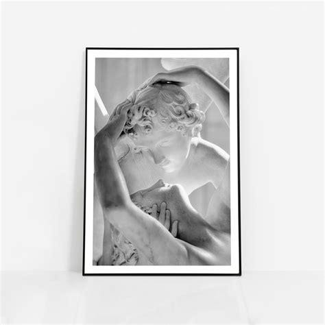 Poster Psyche Revived By Cupids Kiss Wall Art Sculpture Print Italian