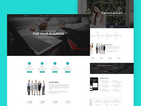 consulting business html template tricon by devitems on dribbble