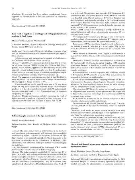 Pdf Echocardiographic Assessment Of The Right Heart In Adults