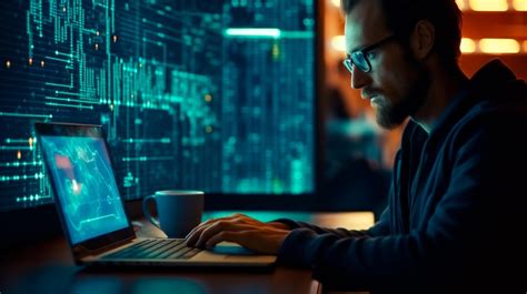 Premium Ai Image Software Development Concept Coding Programmer