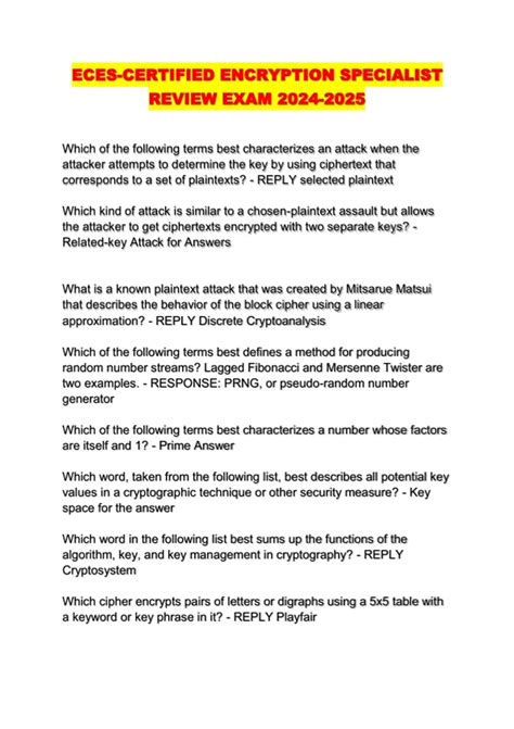 eces certified encryption specialist review exam eces certified encryption specialist stuvia us