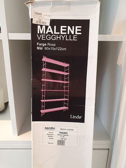 Malene Vegghylle Rosa Med 6 Rosa Hyller Fra Skeidar FINN Torget
