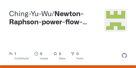 Github Ching Yu Wunewton Raphson Power Flow Simulation