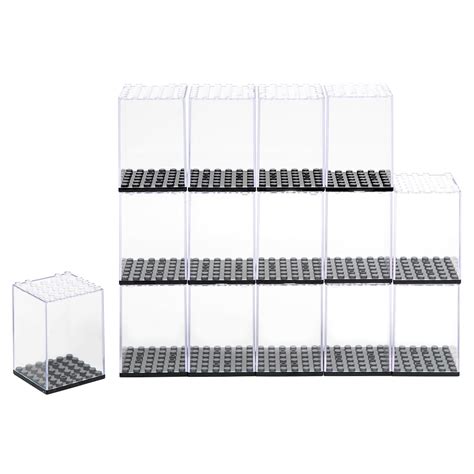 15pcs Minifigure Display Case For Lego Minifigure Clear Acrylic Building Block