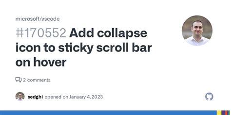 Add Collapse Icon To Sticky Scroll Bar On Hover Issue 170552
