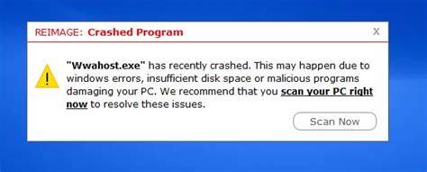 Crashed Program Alert Microsoft Community
