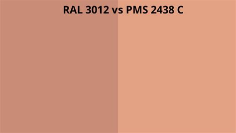 Ral 3012 Vs Pms 2438 C Ral Colour Chart Uk