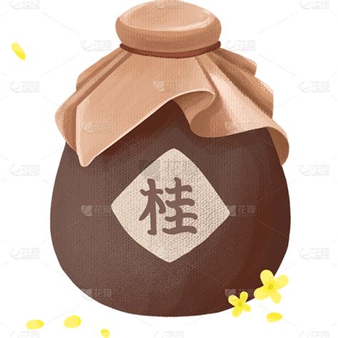 手绘 水彩中秋节氛围贴纸 桂花酒