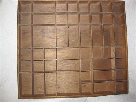Vintage Shadow Box Display Case Wood Hanging