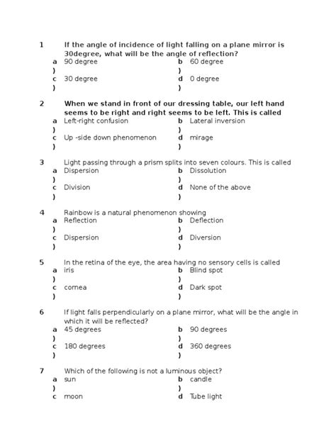 8th Physics Light Pdf Business