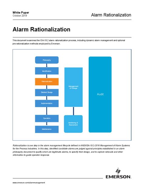 White Paper Alarm Rationalization Deltav En 56654 Pdf Life Cycle