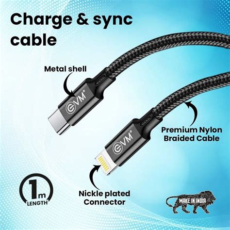 Evm Type C To Lightning Data Cable At Rs 155 Piece Mumbai Id