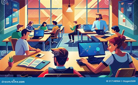 Dynamic Tech Startup Team Brainstorming In Modern Office Stock