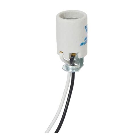 Intermediate Base E17 Keyless Porcelain Light Socket Unglazed 75w