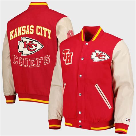 Tommy Hilfiger Red Kansas City Chiefs Varsity Jacket