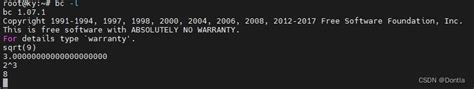 Linux Bc命令（bc指令）（基本计算器）（任意精度计算语言：支持浮点数运算、变量赋值和自定义函数等） Csdn博客
