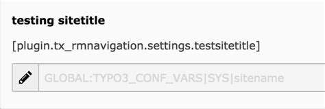 How To Use Sitename In Constants As A Default Value In Typo3 Stack