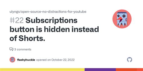 Subscriptions Button Is Hidden Instead Of Shorts Issue Ulyngs