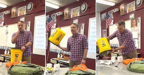 American Teacher Always Keeps A Bathroom Bucket In The Classroom And