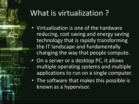 Virtualization In Green Computing