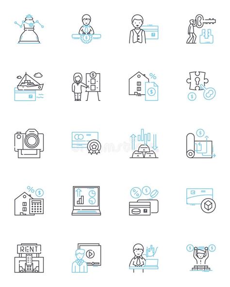 Payment Proceeds Linear Icons Set Transactions Remittance