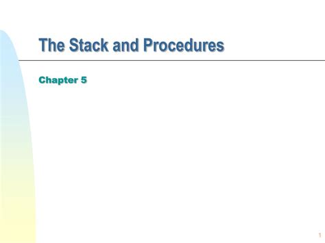 PPT The Stack And Procedures PowerPoint Presentation Free Download ID 6073082